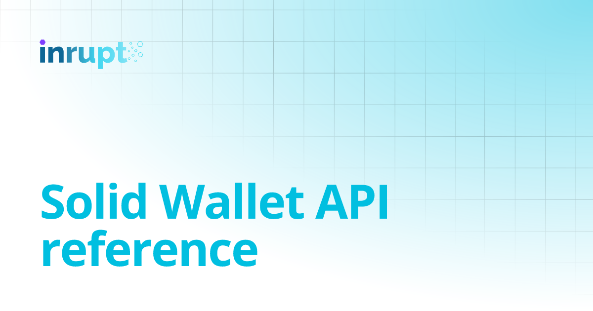 Solid Wallet Api Reference Inrupt Documentation